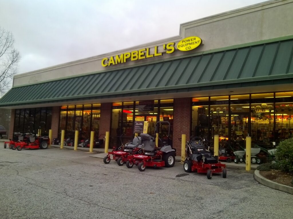 Bahçe ekipmanları ve teknolojileri Campbell's Lawn Equipment, Georgia Eyaleti, foto