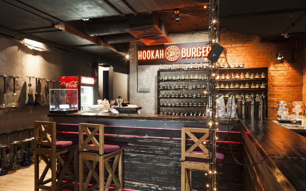 Nargile kafeler Hookah burger, Moskova, foto