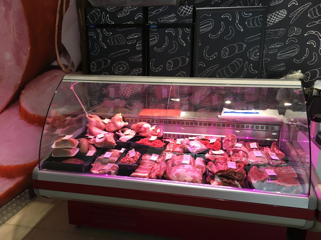 Kasap, şarküteri Gezlevskie kolbasy, Moskova, foto