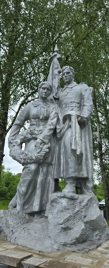 Anıt, heykel Братская могила в д. Печенки, Smolenskaya oblastı, foto