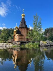 Vuoksa house (Leningrad Region, Priozerskiy District, Melnikovskoye selskoye poseleniye, Pribrezhnaya ulitsa, 44), otel  Saint‑Petersburg ve Leningradskaya oblastından