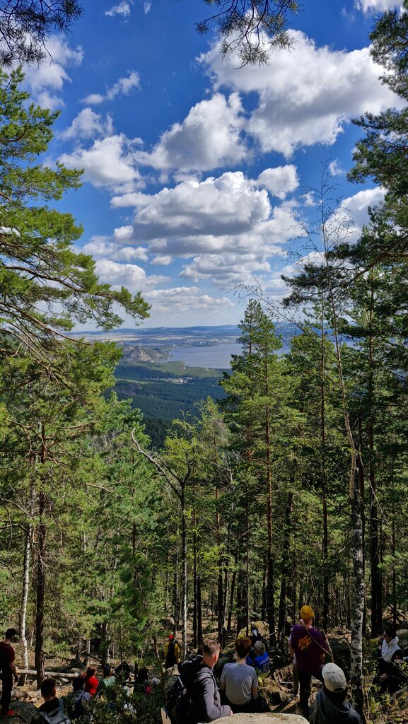 Dağ zirvesi Kokshegul Mountain, Akmola eyaleti, foto