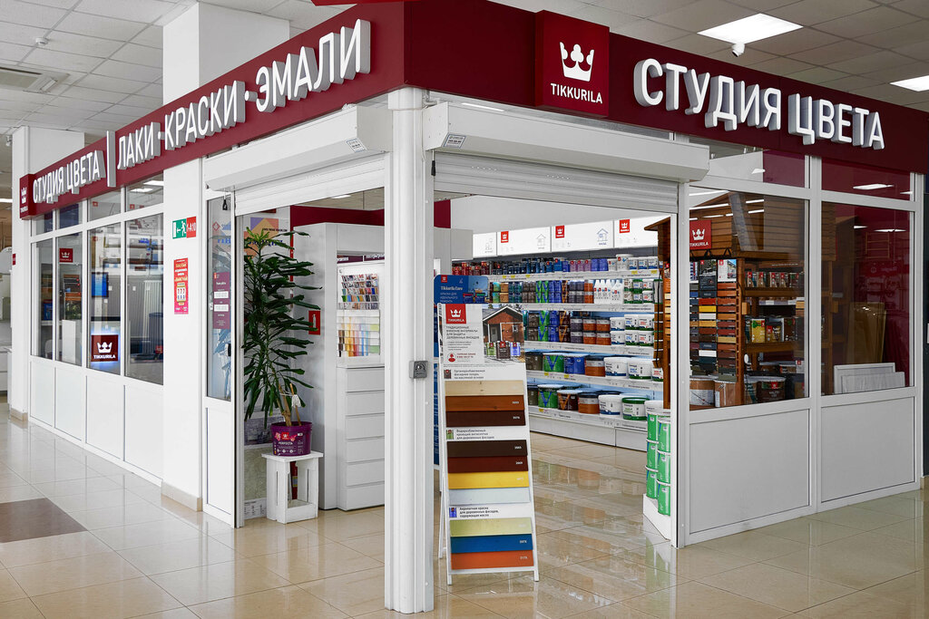 Boya ve cila malzemeleri üretim ve satış yerleri Tikkurila, Ufa, foto