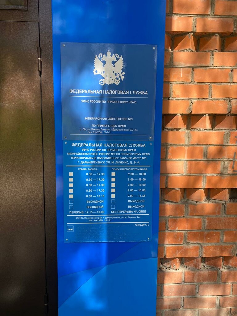 Vergi daireleri Mezhrayonnaya Ifns Rossii № 9 po Primorskomu krayu, Dalnorechensk, foto
