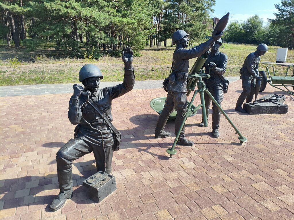 Anıt, heykel Миномётчики, Novovoronej, foto