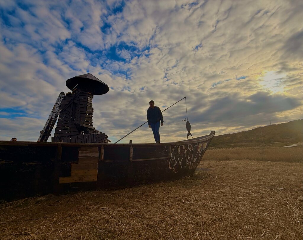 Park, sokak heykeli Шхуна, Primoriye, foto