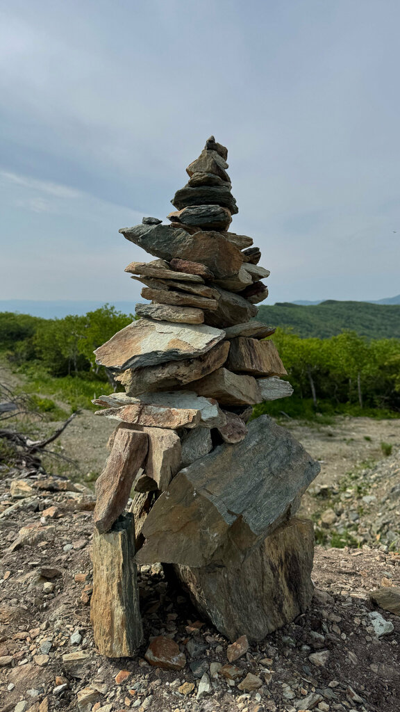 Dağ zirvesi Гора Анива 409 метров, Sahalin Bölgesi, foto