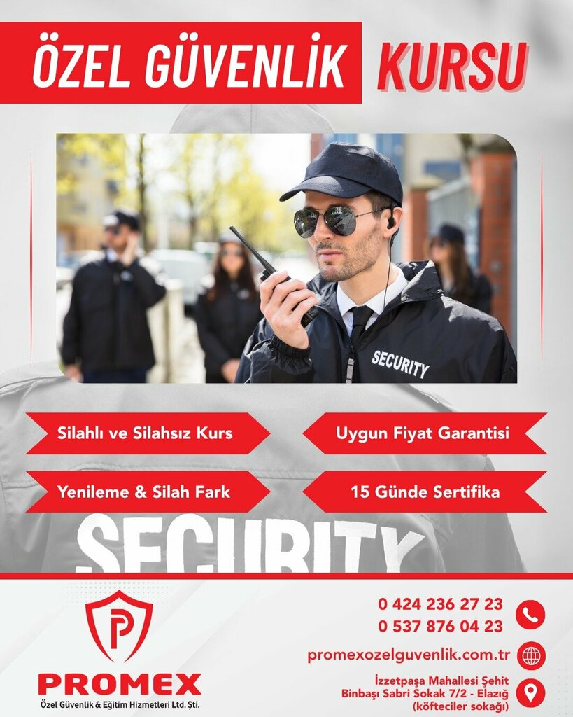 Güvenlik görevlisi eğitim kursları Elazığ Promex özel güvenlik kursu, Elazığ, foto