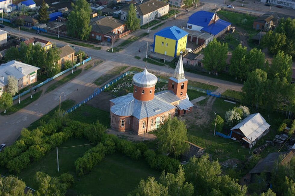 Ortodoks kiliseleri Troitsky khram, Desyatoye blagochiniye, Ufimskaya yeparkhiya, Başkurdistan, foto