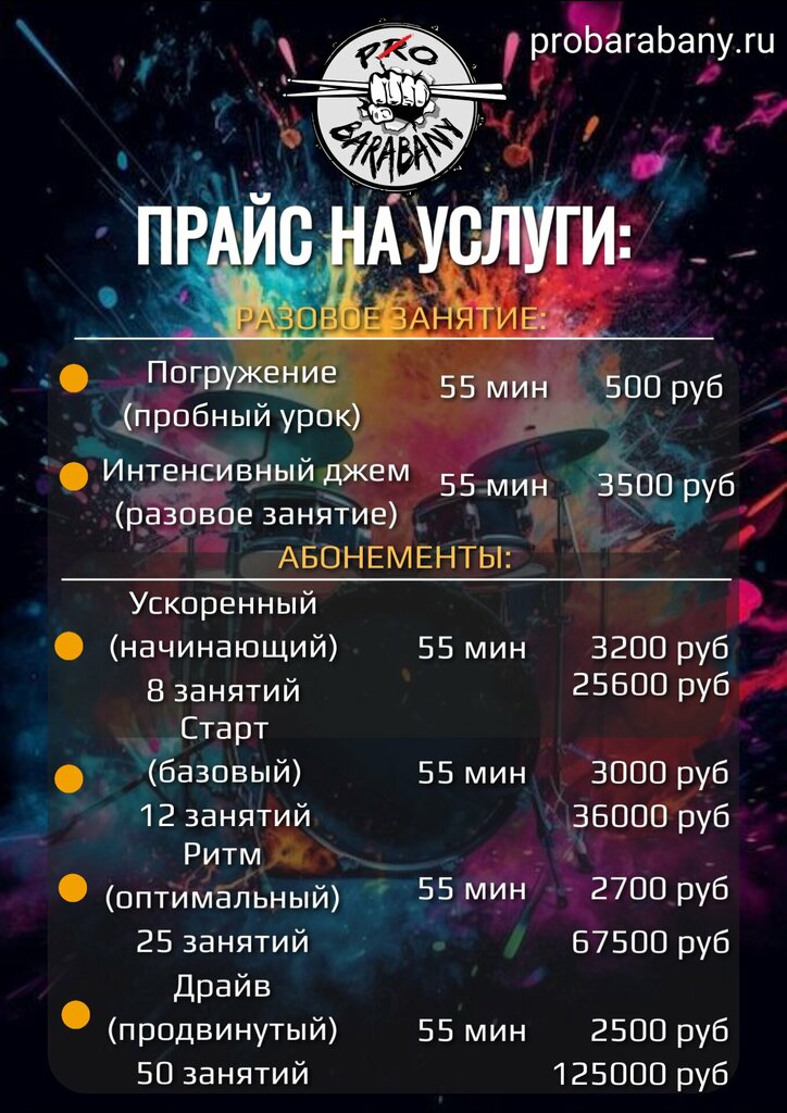 Müzik okulları ve konservatuarlar Pro Barabany - школа барабанов, Zvenigorod, foto
