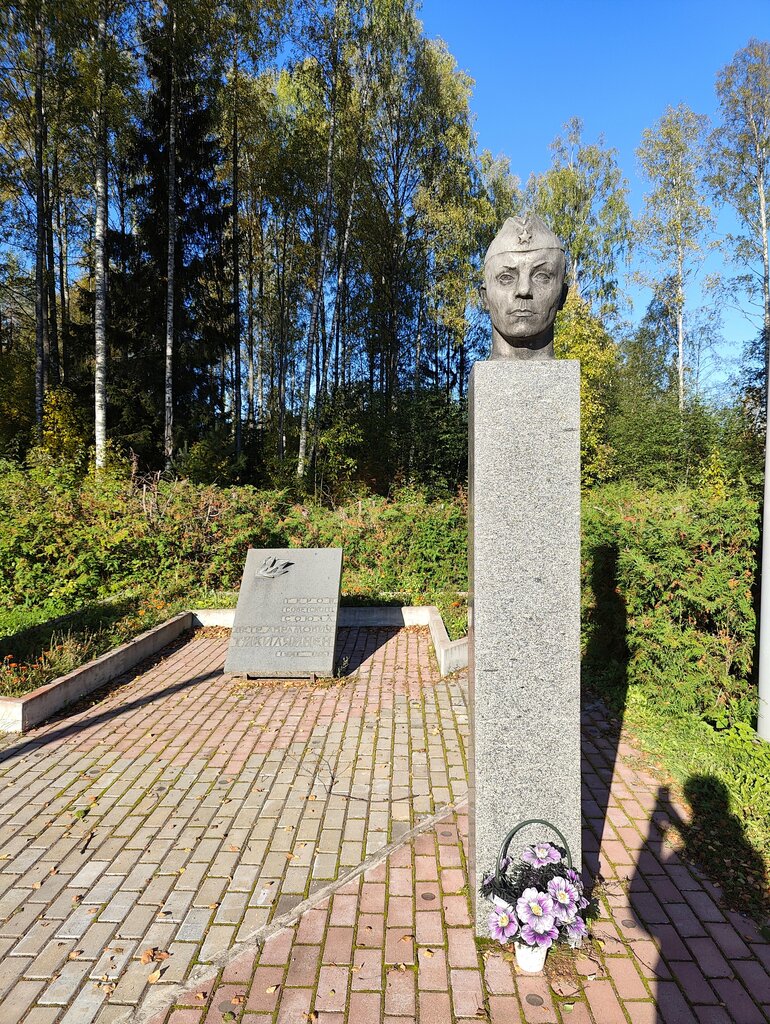 Anıt, heykel Герой Советского Союза П.А. Тикиляйнен, Suoyarvi, foto