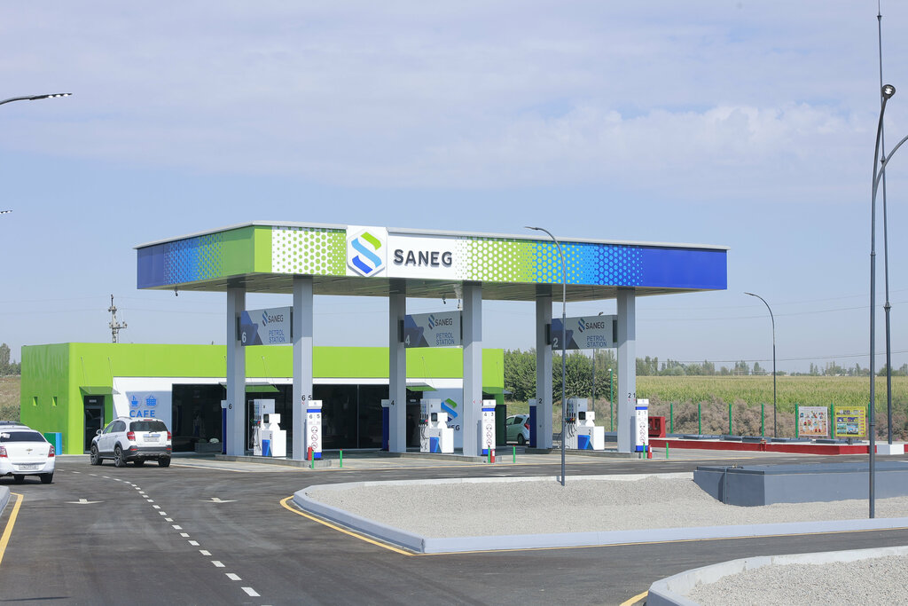 Benzin istasyonu Saneg, Taşkent eyaleti, foto
