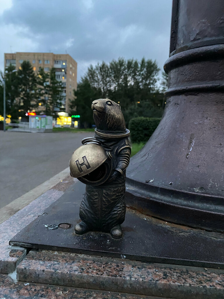Anıt, heykel В.В. Терешкова, Krasnoyarsk, foto