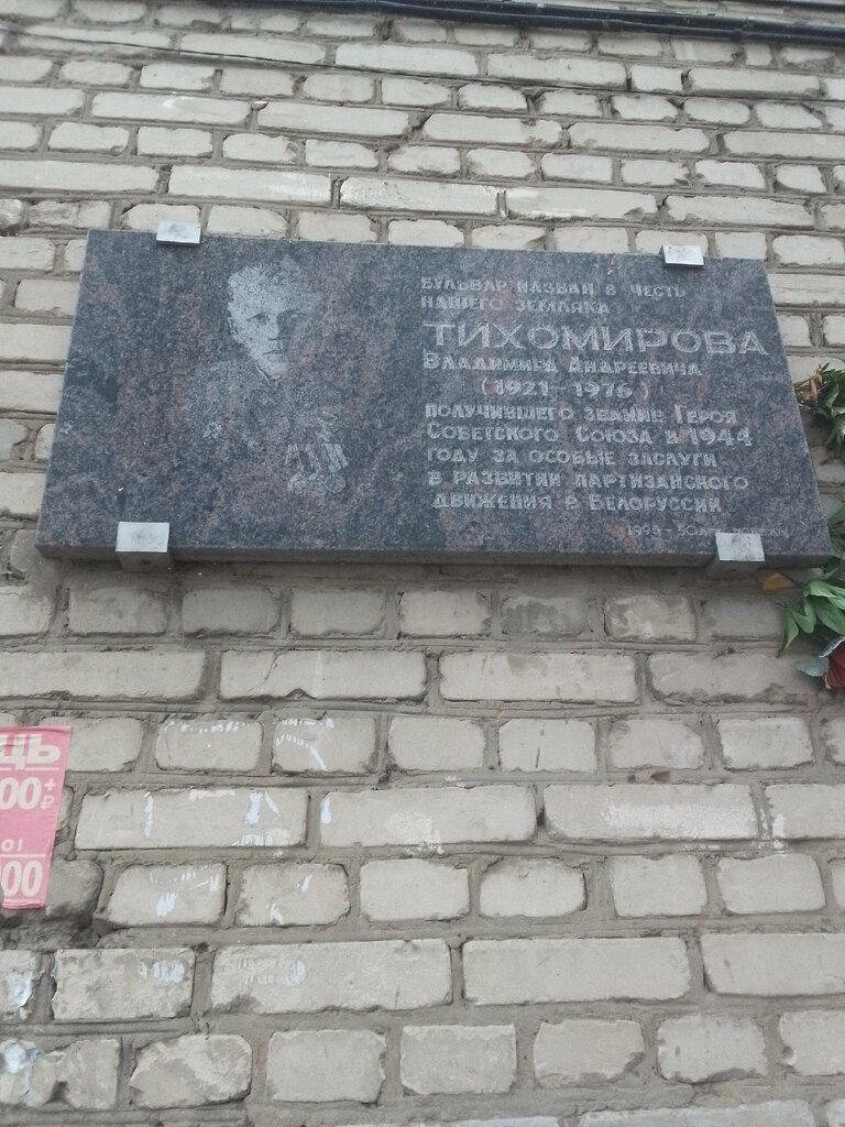 Anıt levhası, anıt taş Земляку Тихомирову Владимиру Андреевичку, Murom, foto