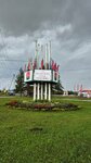 Малая Пурга (Udmurtian Republic, Malopurginskiy rayon, Malaya Purga Village), giriş işareti  Udmurtiya'dan