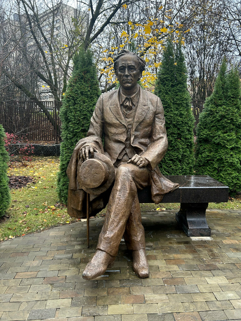 Anıt, heykel Ф.И. Тютчев, Moskova, foto