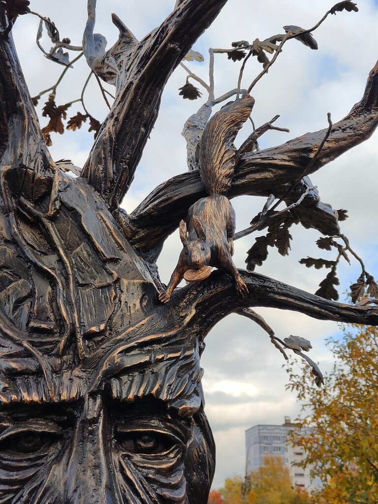 Park, sokak heykeli Дуб желаний, Riazan, foto