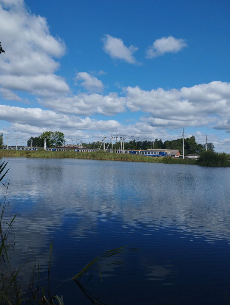 Tren istasyonu Prudy Station, Minskaya oblastı, foto