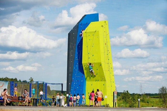 Tırmanma duvarı Горный козлик, Krasnoyarski krayı, foto