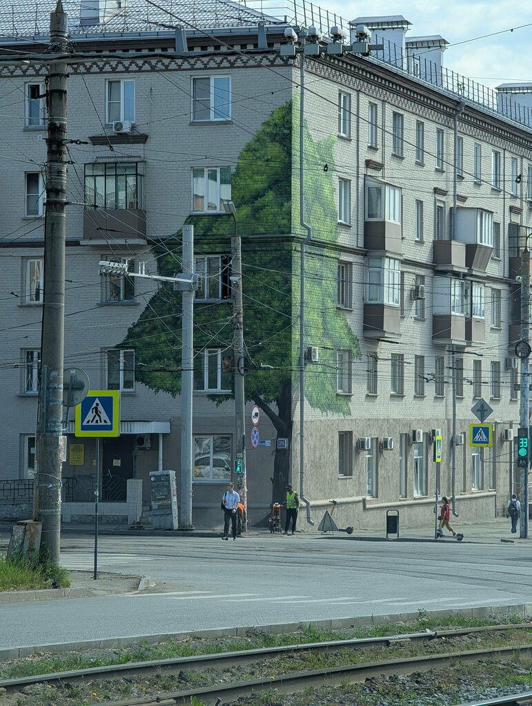 Sokak sanatı Тут было дерево, Çeliabinsk, foto