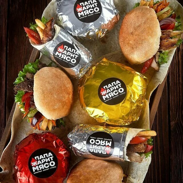 Kafe Папа Жарит Мясо, Moskova, foto