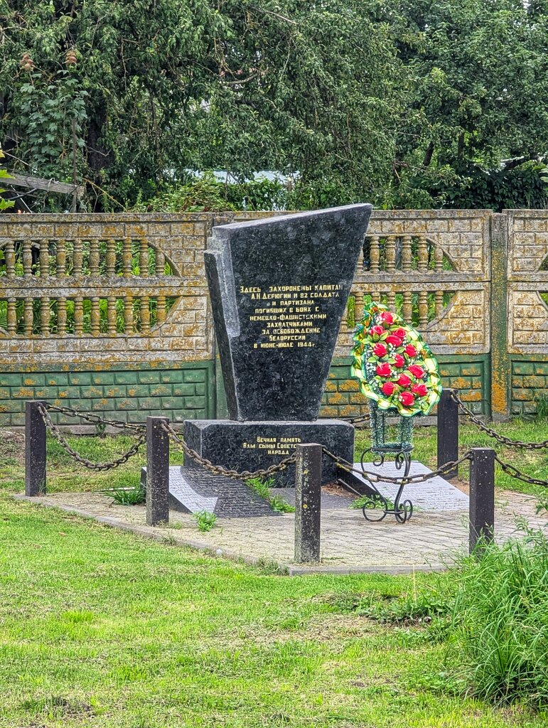 Anıt, heykel Братская могила советских воинов и партизан, Minskaya oblastı, foto