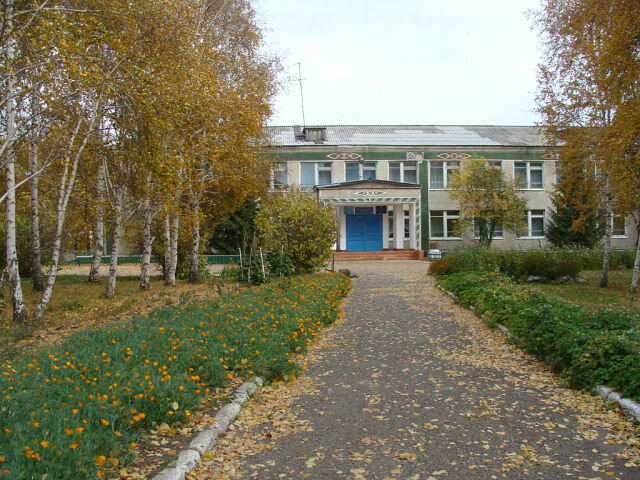 Ortaokul Mkou Verkh-Chikskaya SOSh, Novosibirskaya oblastı, foto