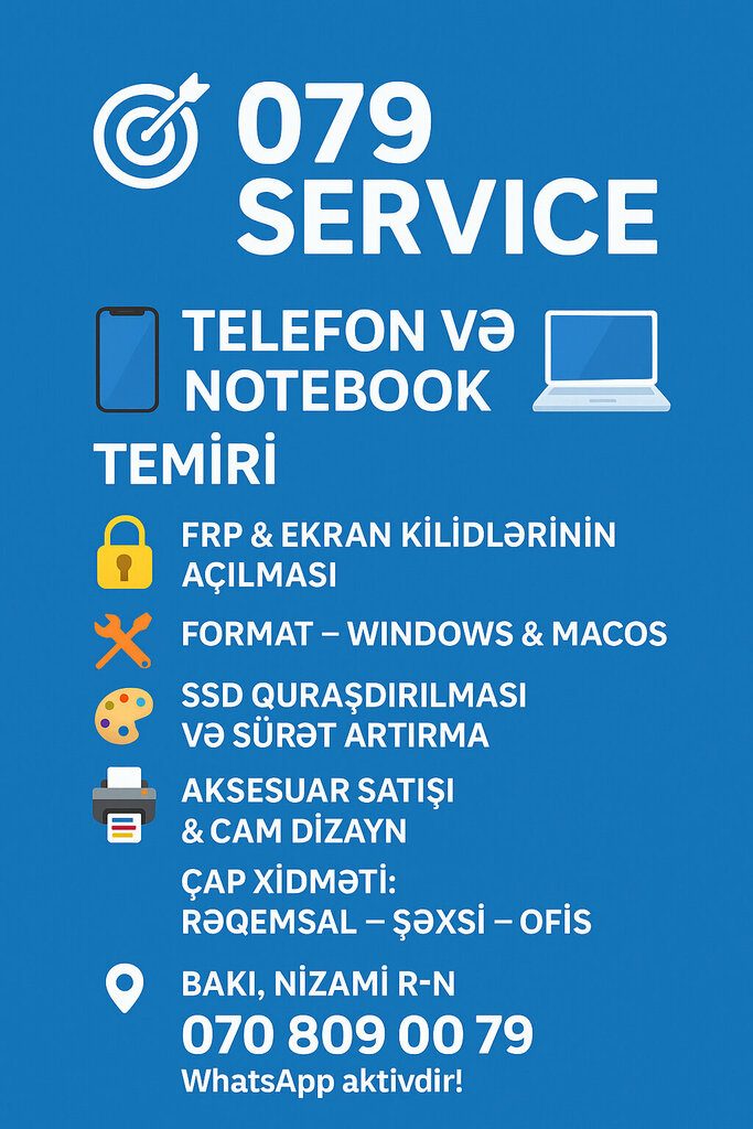 Bilgisayar teknik servisleri 079 Service, Bakü, foto