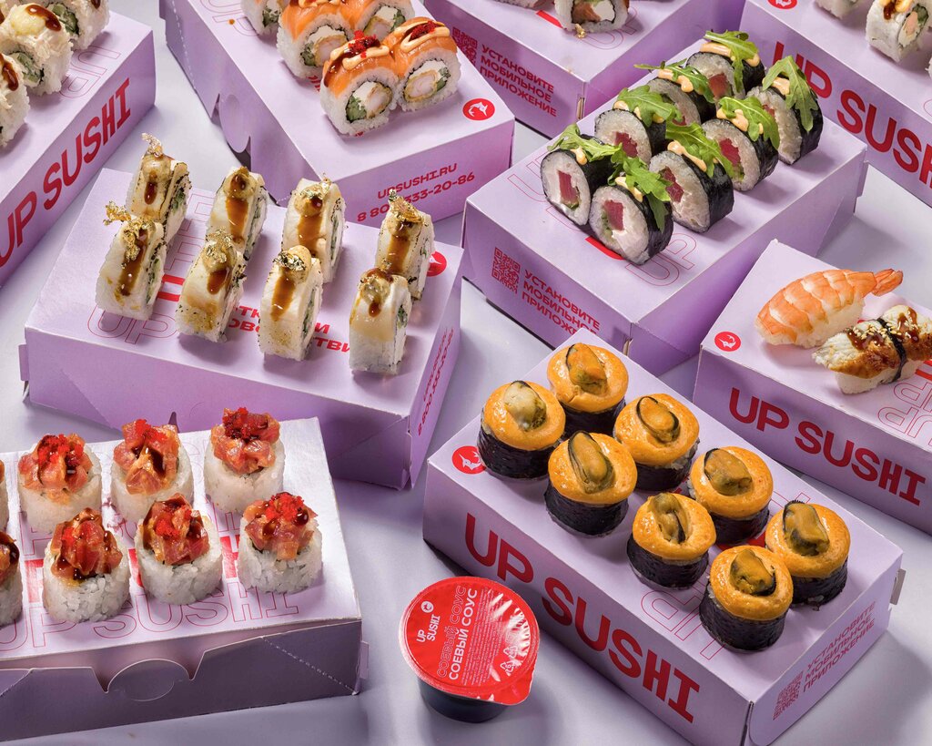 Suşi restoranı Up Sushi, Moskova, foto