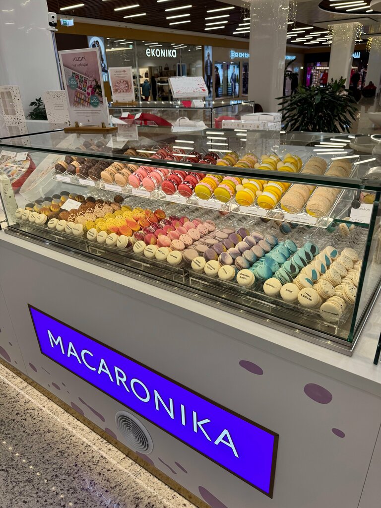 Pasta, şekerleme ve tatlı Macaronika, Moskova, foto