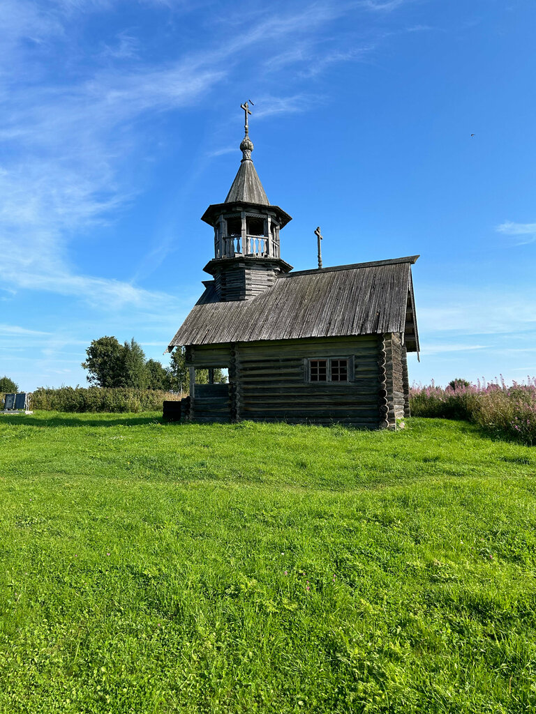 Şapel, haç anıtı Chapel of the Exaltation of the Holy Cross, Karelya, foto