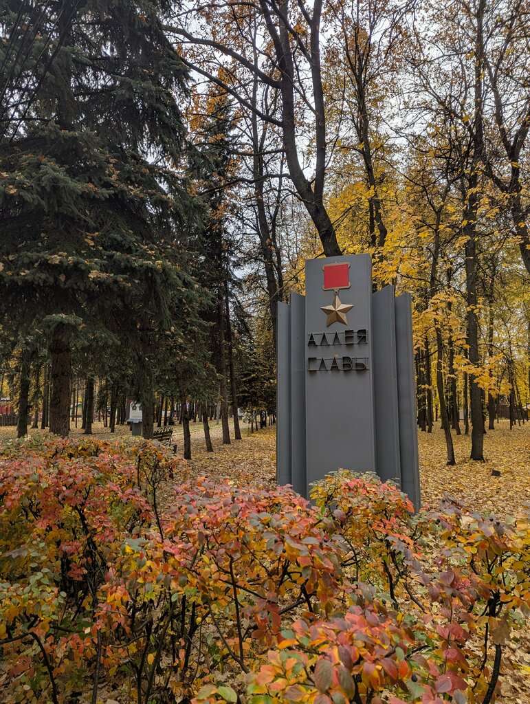 Anıt, heykel Аллея героев, Ulyanovsk, foto