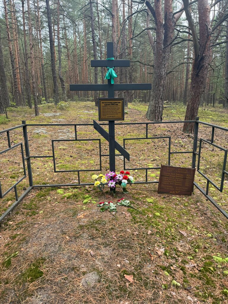 Anıt, heykel Односельчанам, расстрелянным фашистами в октябре 1942 года, Brestskaya oblastı, foto