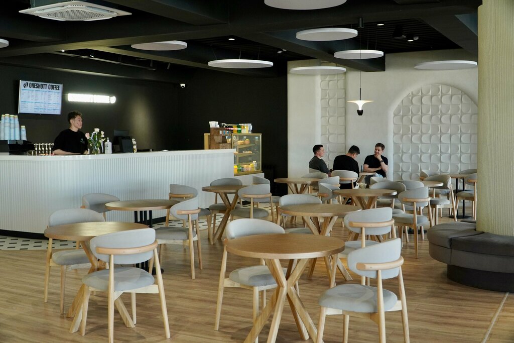 Kahve dükkanları Oneshott coffee, Astana, foto