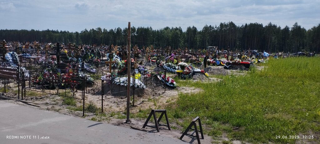 Mezarlıklar Червишевское пятое кладбище, Tümen (Tiumenskaya) oblastı, foto