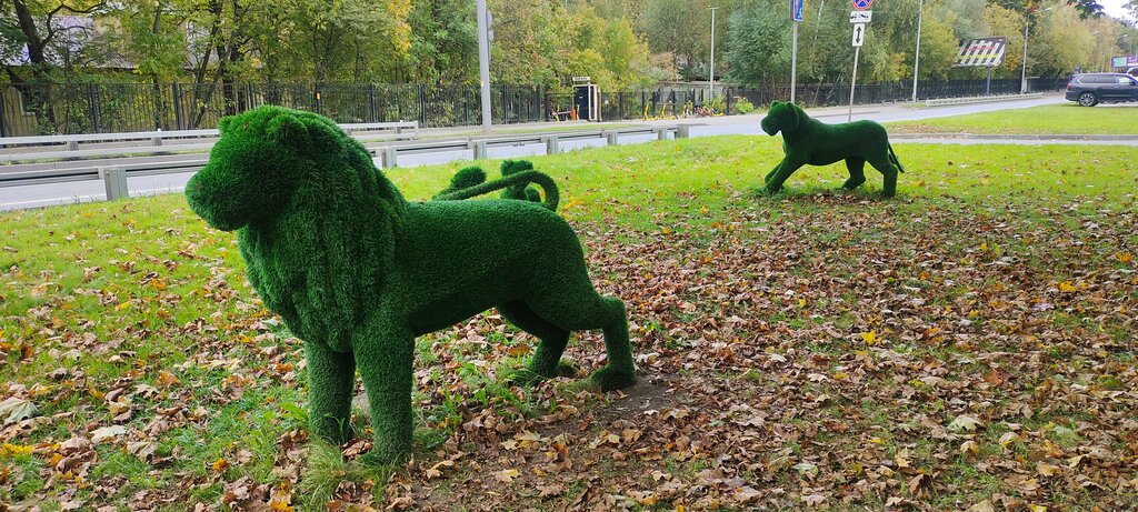 Park, sokak heykeli Семья львов, Moskova, foto