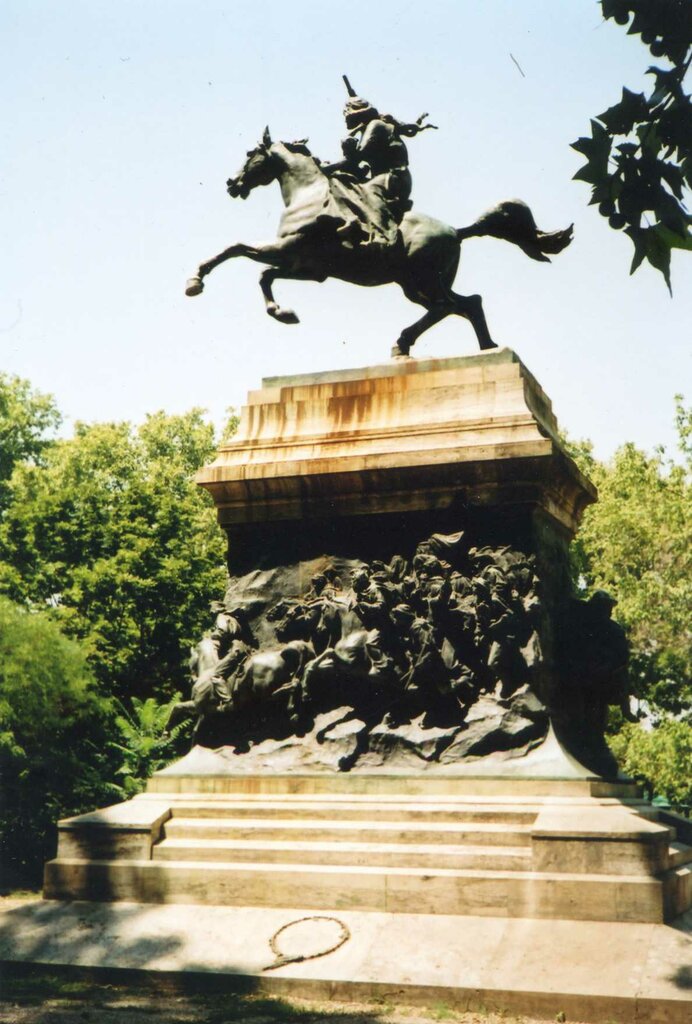 Anıt, heykel Monumento a Garibaldi, Roma, foto