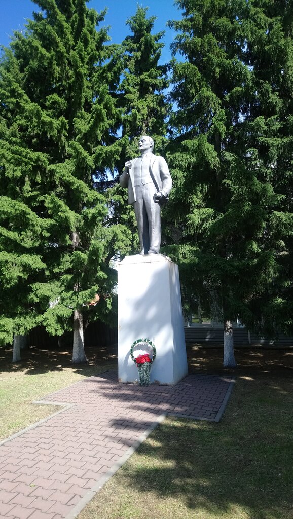 Anıt, heykel В.И. Ленин, Omskaya oblastı, foto