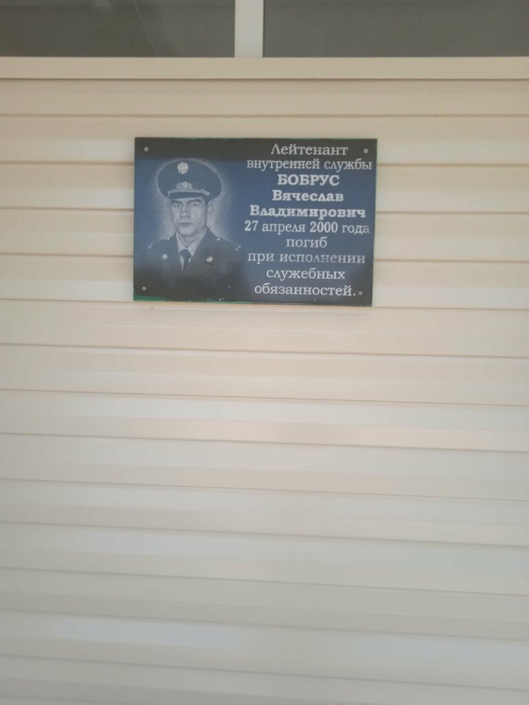 Anıt levhası, anıt taş Бобрус Вячеслав Владимирович, Orenburgskaya oblastı, foto