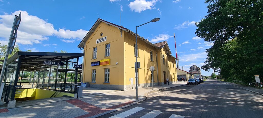 Tren istasyonu Soběslav, Güney Bohemya Bölgesi, foto