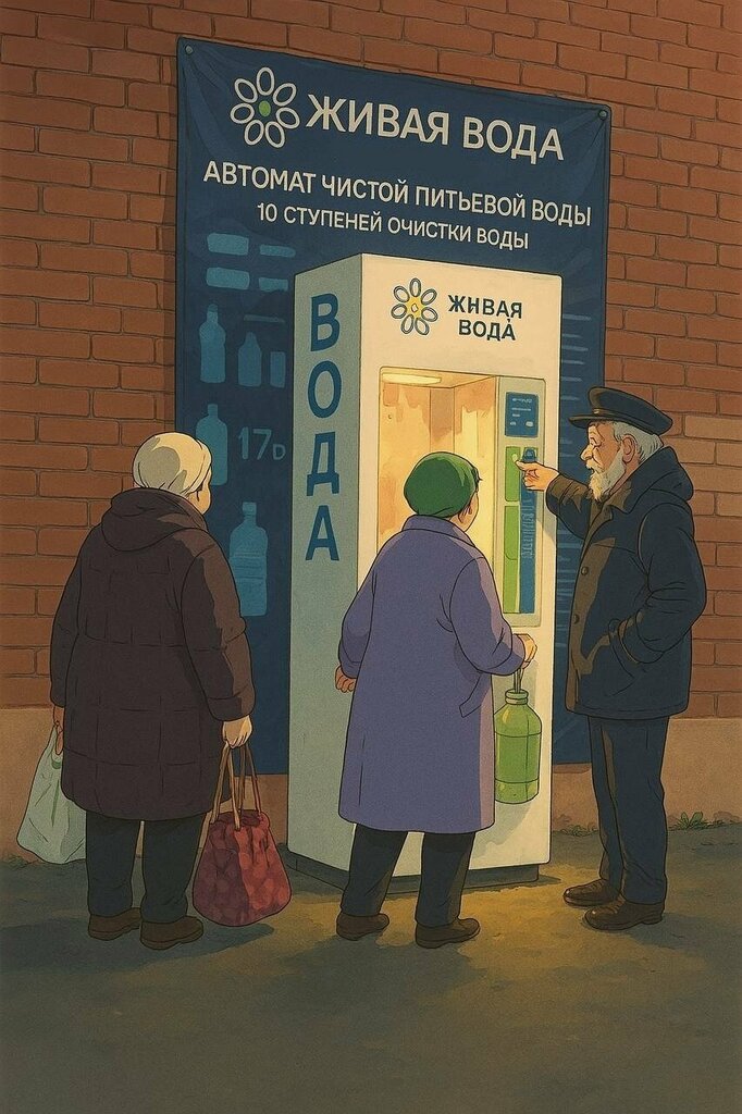 Su satışı Living water, Başkurdistan, foto