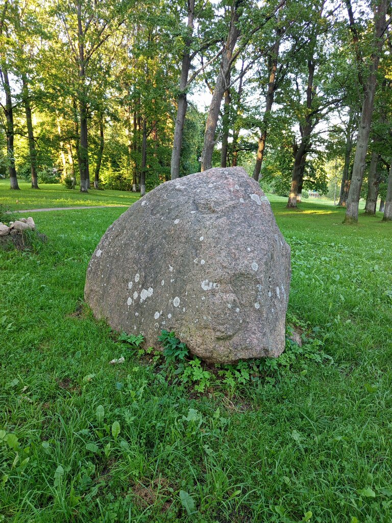 Turistik yerler Валун в усадьбе Фредериксов, Saint‑Petersburg ve Leningradskaya oblastı, foto