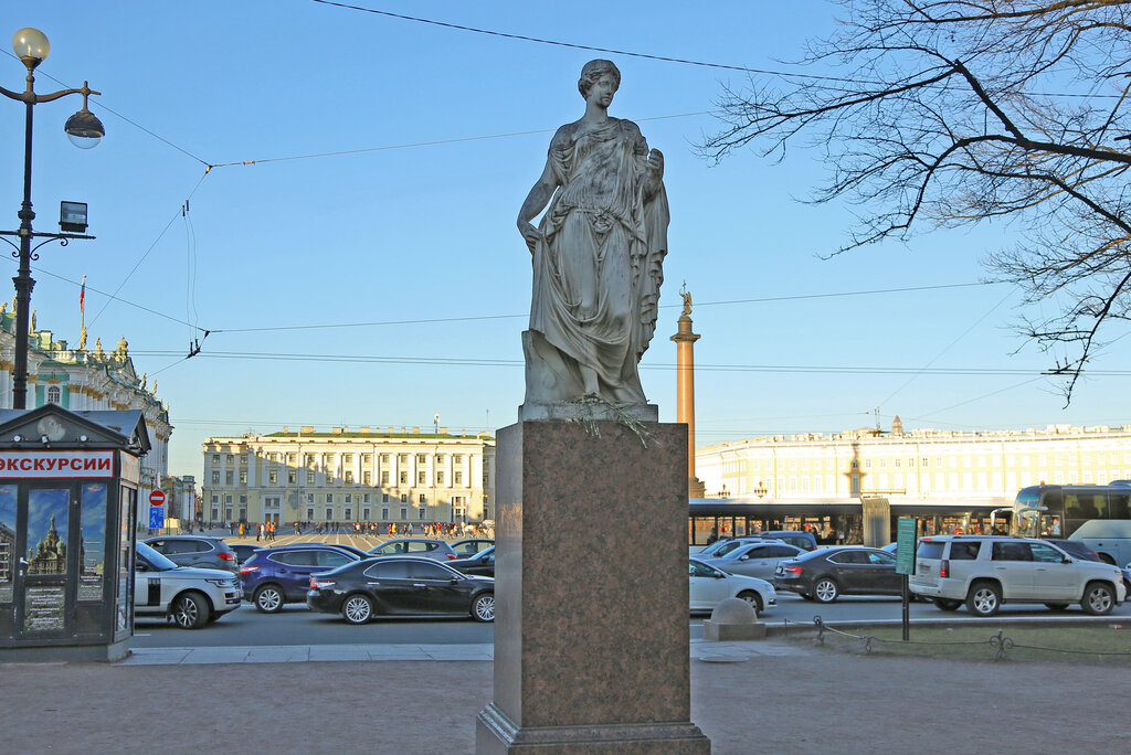 Park, sokak heykeli Флора Фарнезская, Saint‑Petersburg, foto