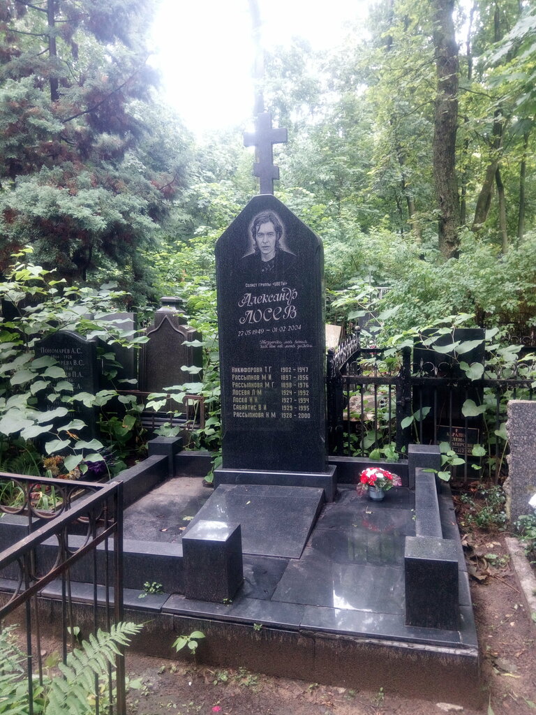 Ünlü kişilerin mezarları Певец Александр Николаевич Лосев 1949-2004, Moskova, foto