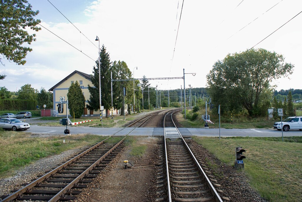 Tren istasyonu Včelná, Güney Bohemya Bölgesi, foto