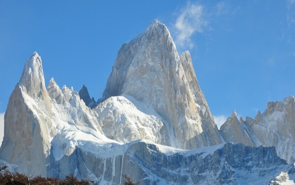 Dağ zirvesi Monte Fitz Roy 3375 meters, Dünya, foto