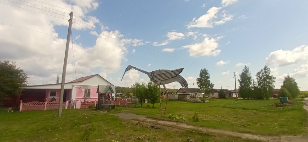Anıt, heykel Журавль, Lipetskaya oblastı, foto