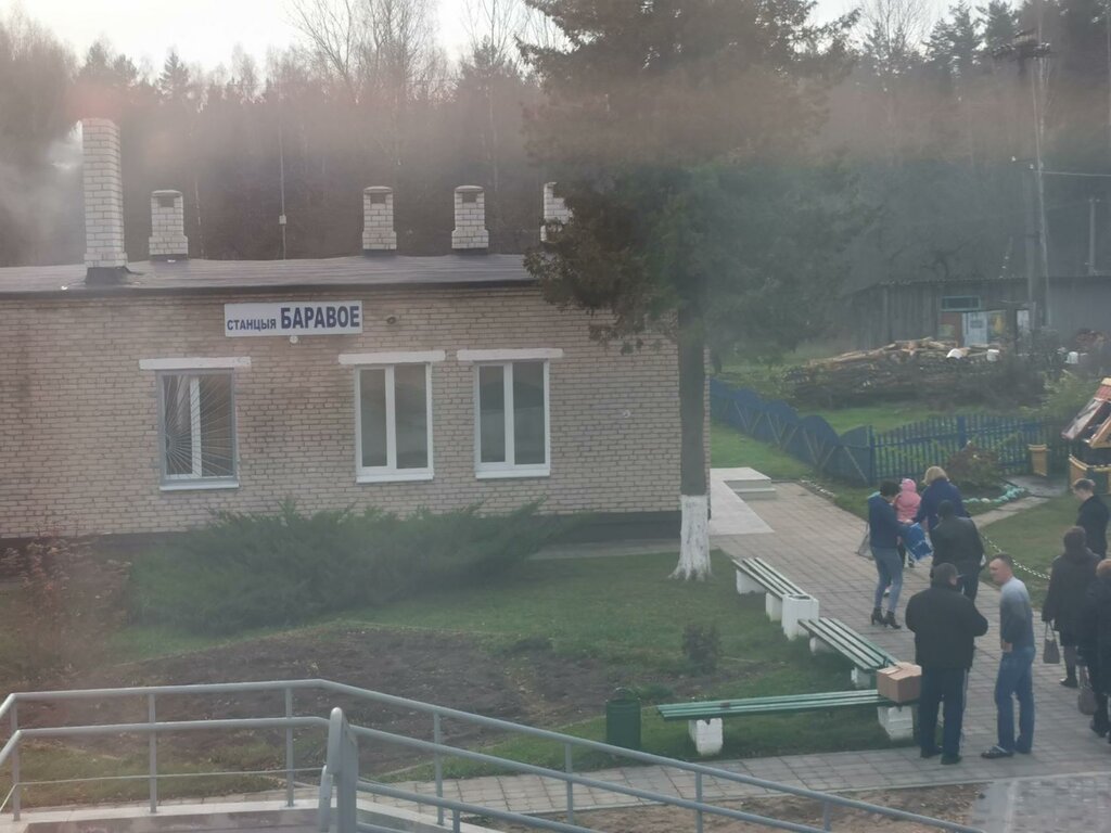Tren istasyonu Baravoje Station, Vitebskaya oblastı, foto
