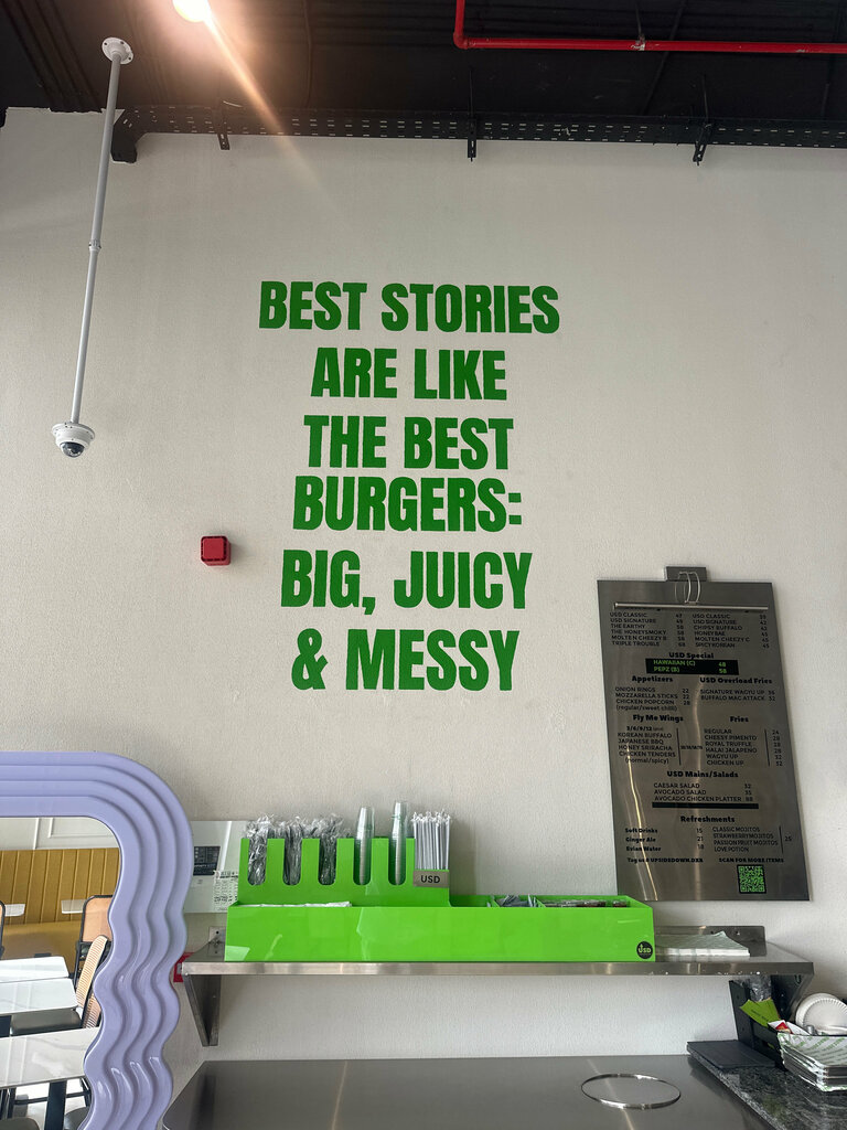 Fast food Up Side Down Burger, Dubai, foto