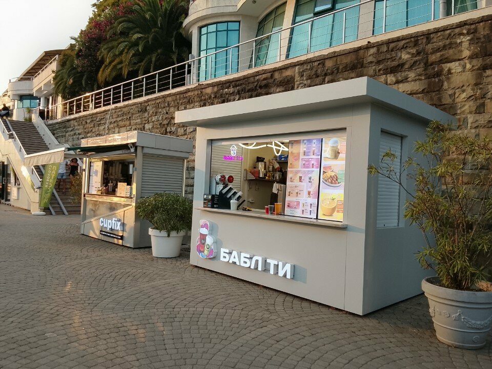 Kahve dükkanları Бабл ти, Soçi, foto